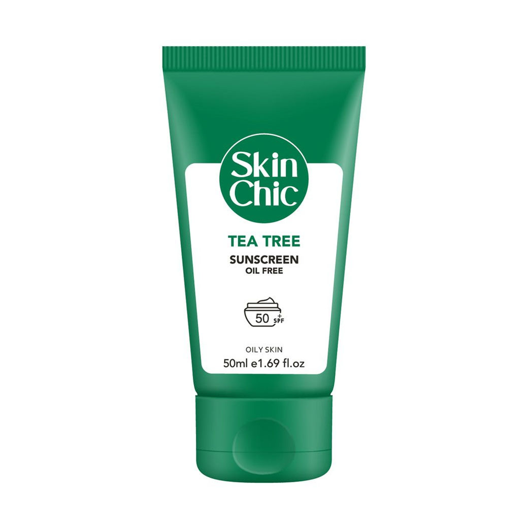 معرفی و قیمت خرید کرم ضد آفتاب اسکین شیک SPF50 حاوی عصاره درخت چای حجم ...